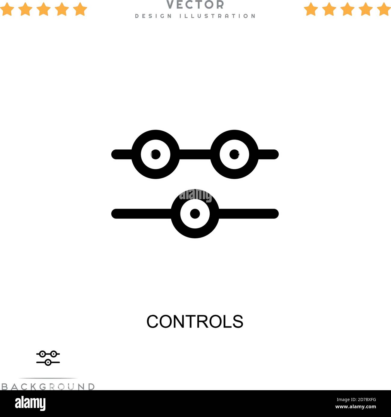 Controls icon. Simple element from digital disruption collection. Line ...