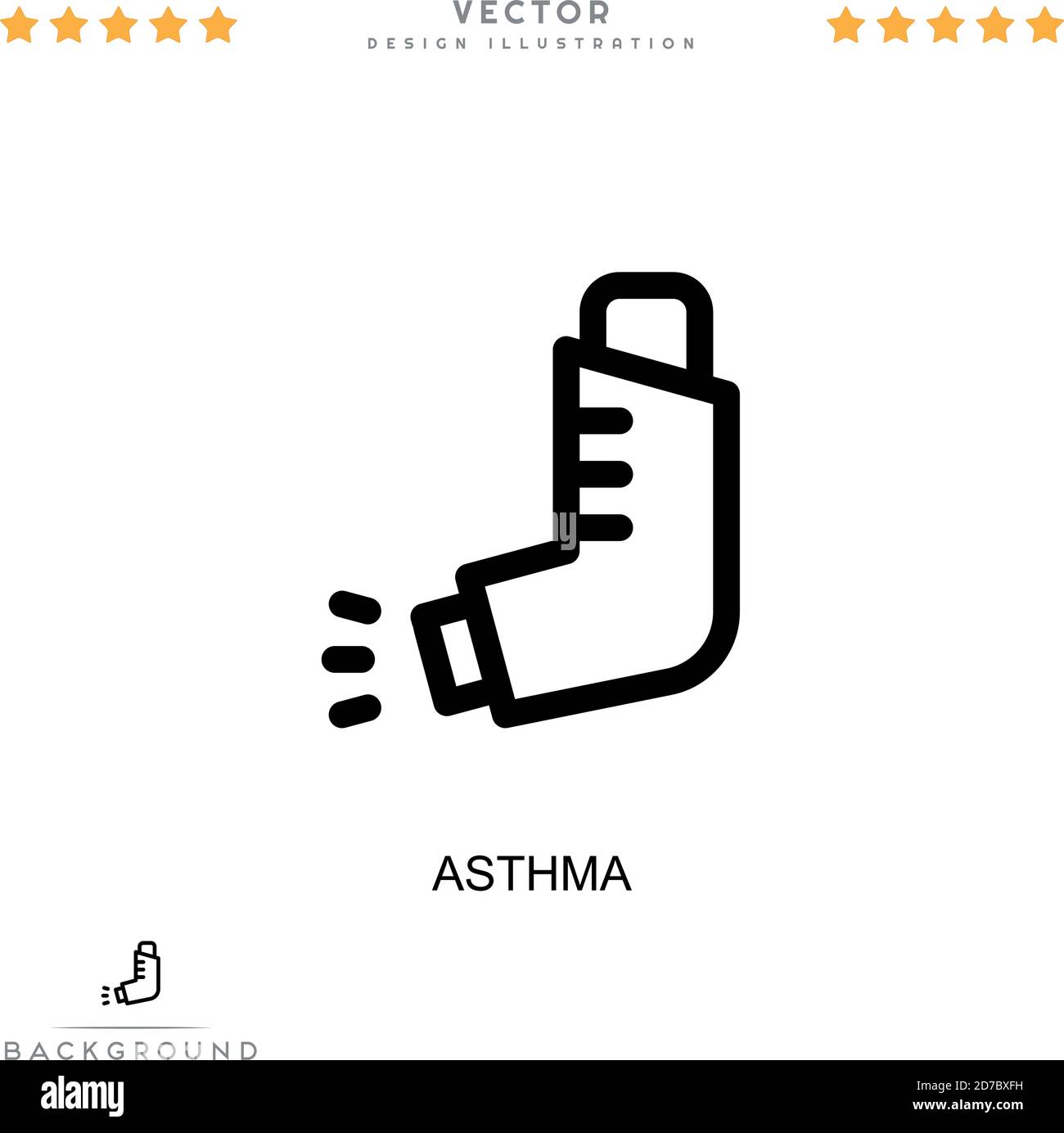 Asthma icon. Simple element from digital disruption collection. Line ...