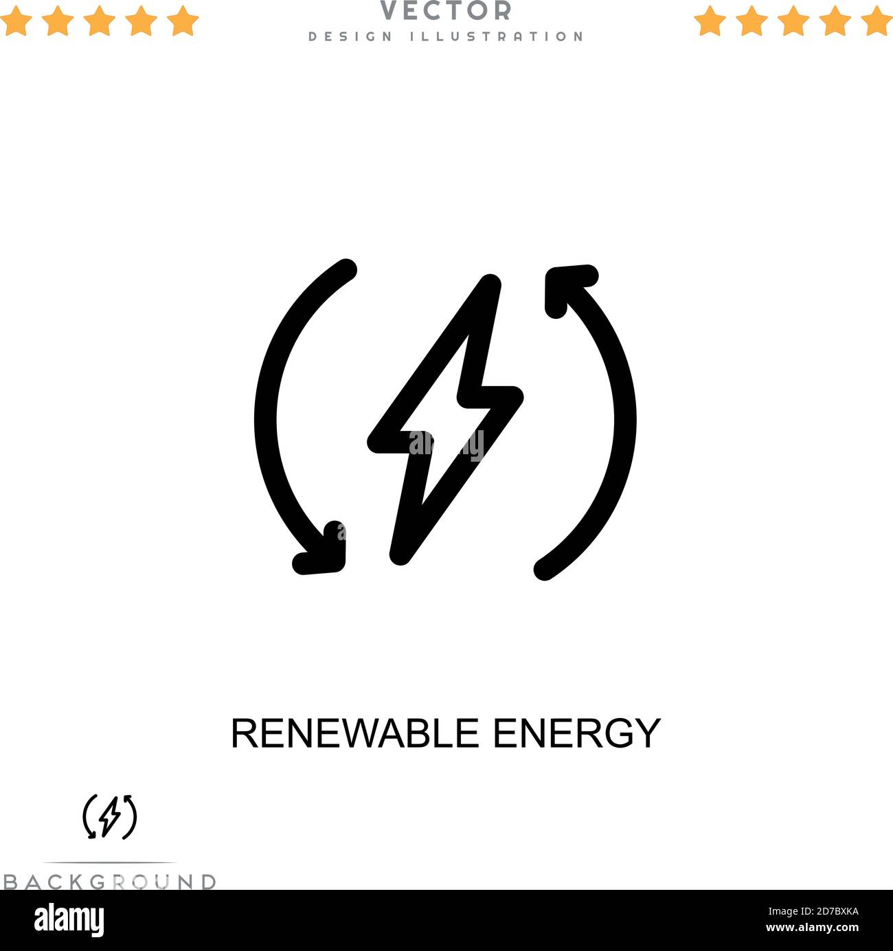 Renewable energy icon. Simple element from digital disruption ...