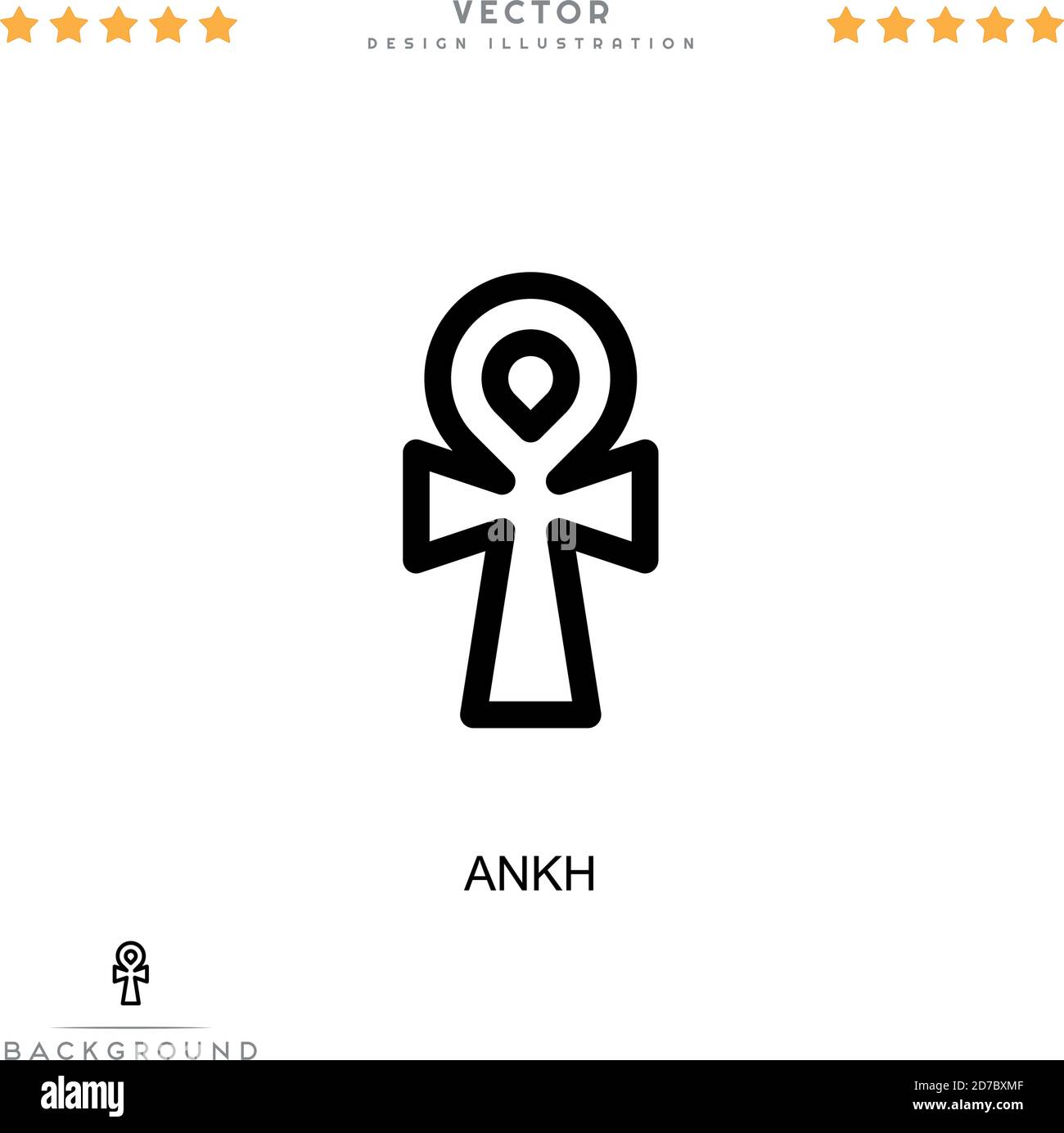 Ankh icon. Simple element from digital disruption collection. Line Ankh ...