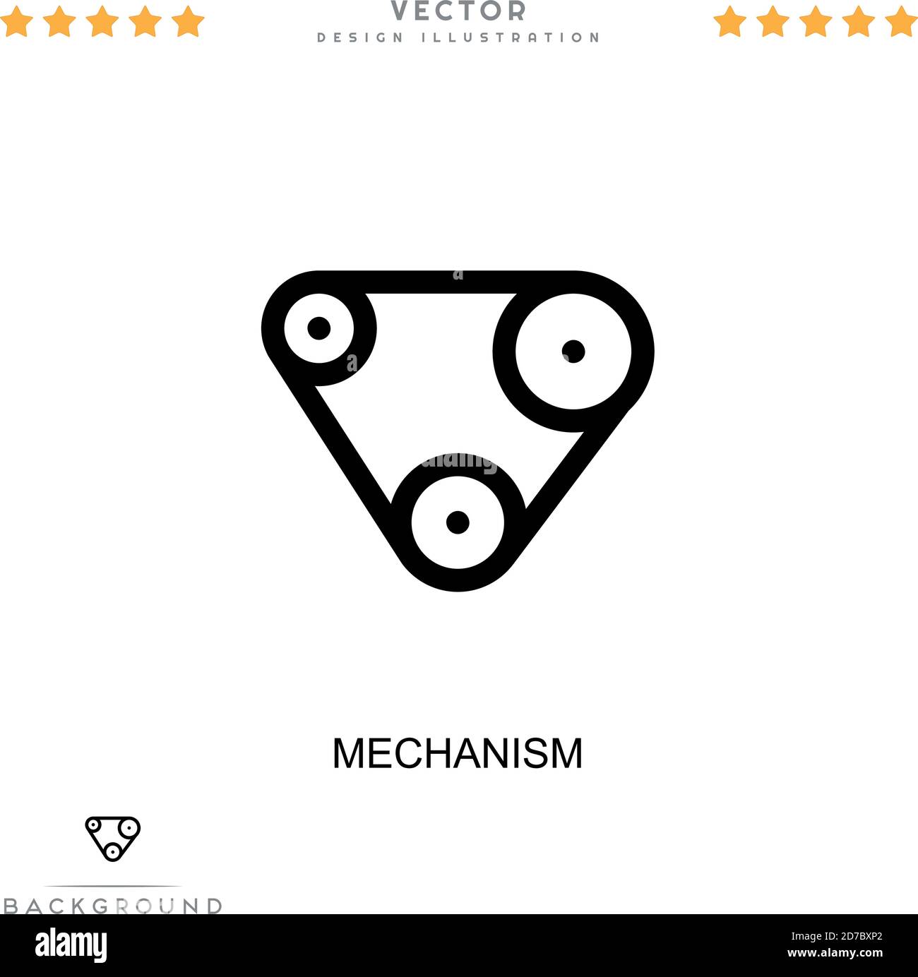 Mechanism icon. Simple element from digital disruption collection. Line ...