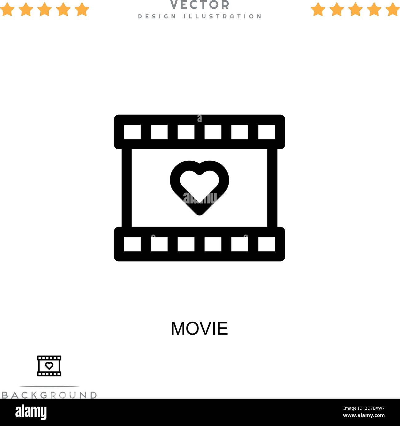 Movie icon. Simple element from digital disruption collection. Line ...