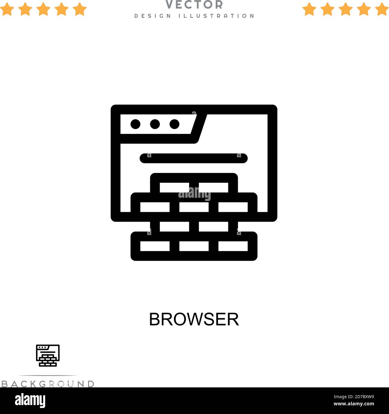 Browser icon. Simple element from digital disruption collection. Line ...