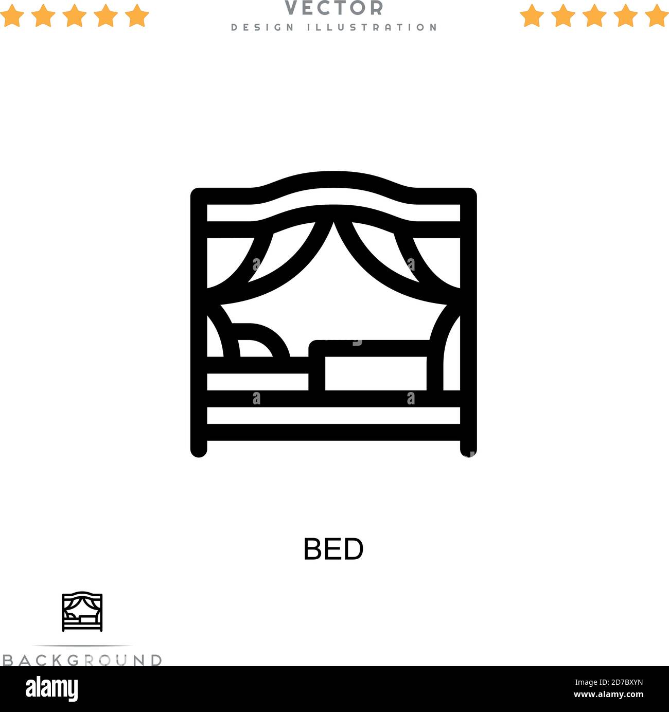 Bed icon. Simple element from digital disruption collection. Line Bed ...