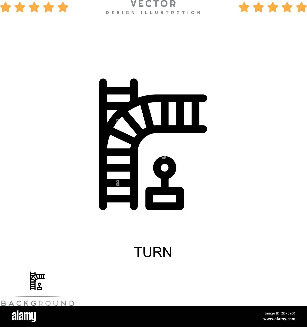 Turn icon. Simple element from digital disruption collection. Line Turn ...