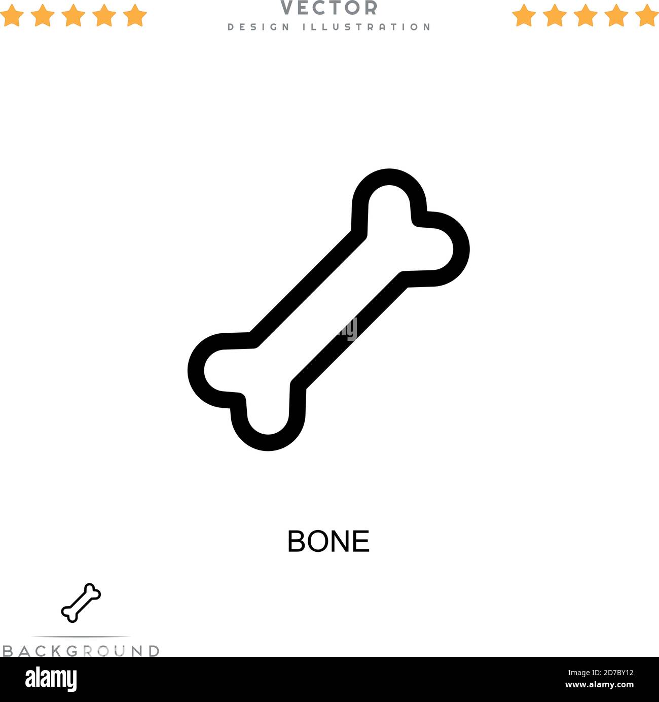 Bone icon. Simple element from digital disruption collection. Line Bone ...