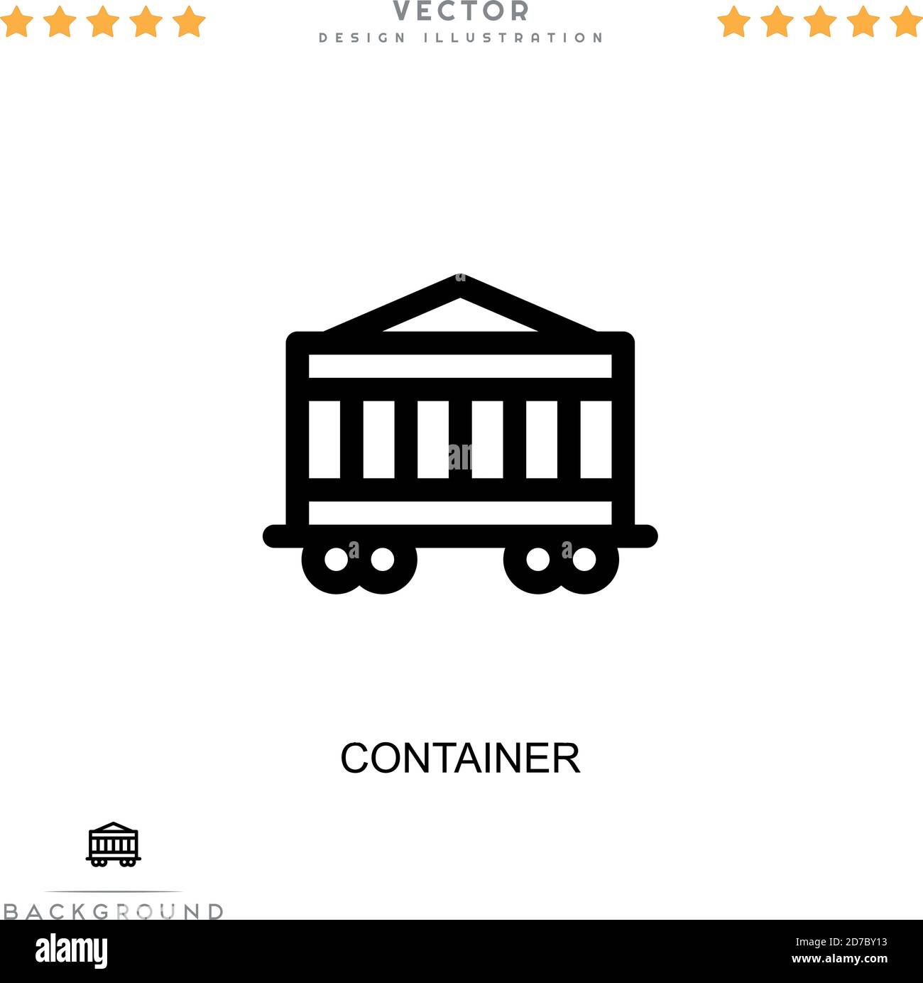 Container icon. Simple element from digital disruption collection. Line ...