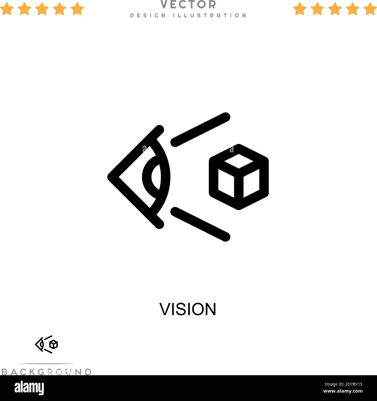 Vision icon. Simple element from digital disruption collection. Line ...