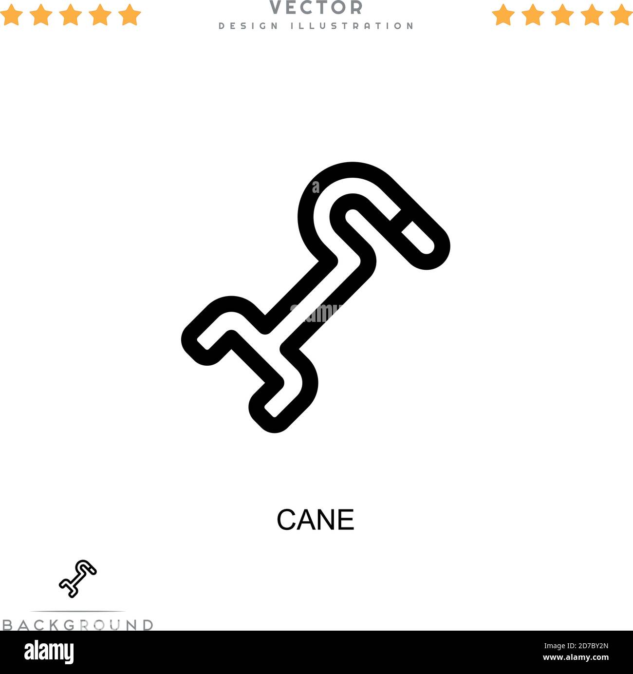 Cane icon. Simple element from digital disruption collection. Line Cane ...