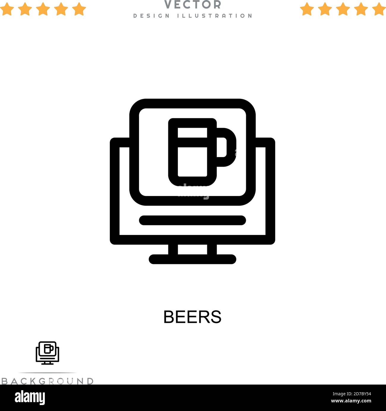 Beers icon. Simple element from digital disruption collection. Line ...