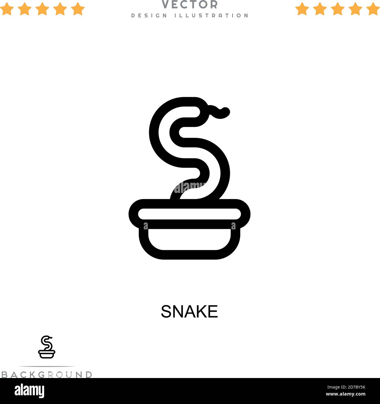 Snake icon. Simple element from digital disruption collection. Line ...