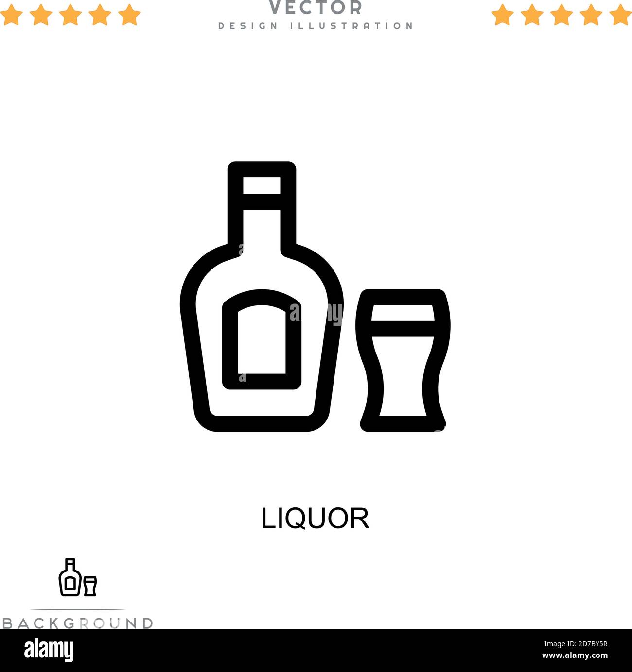 Liquor icon. Simple element from digital disruption collection. Line ...