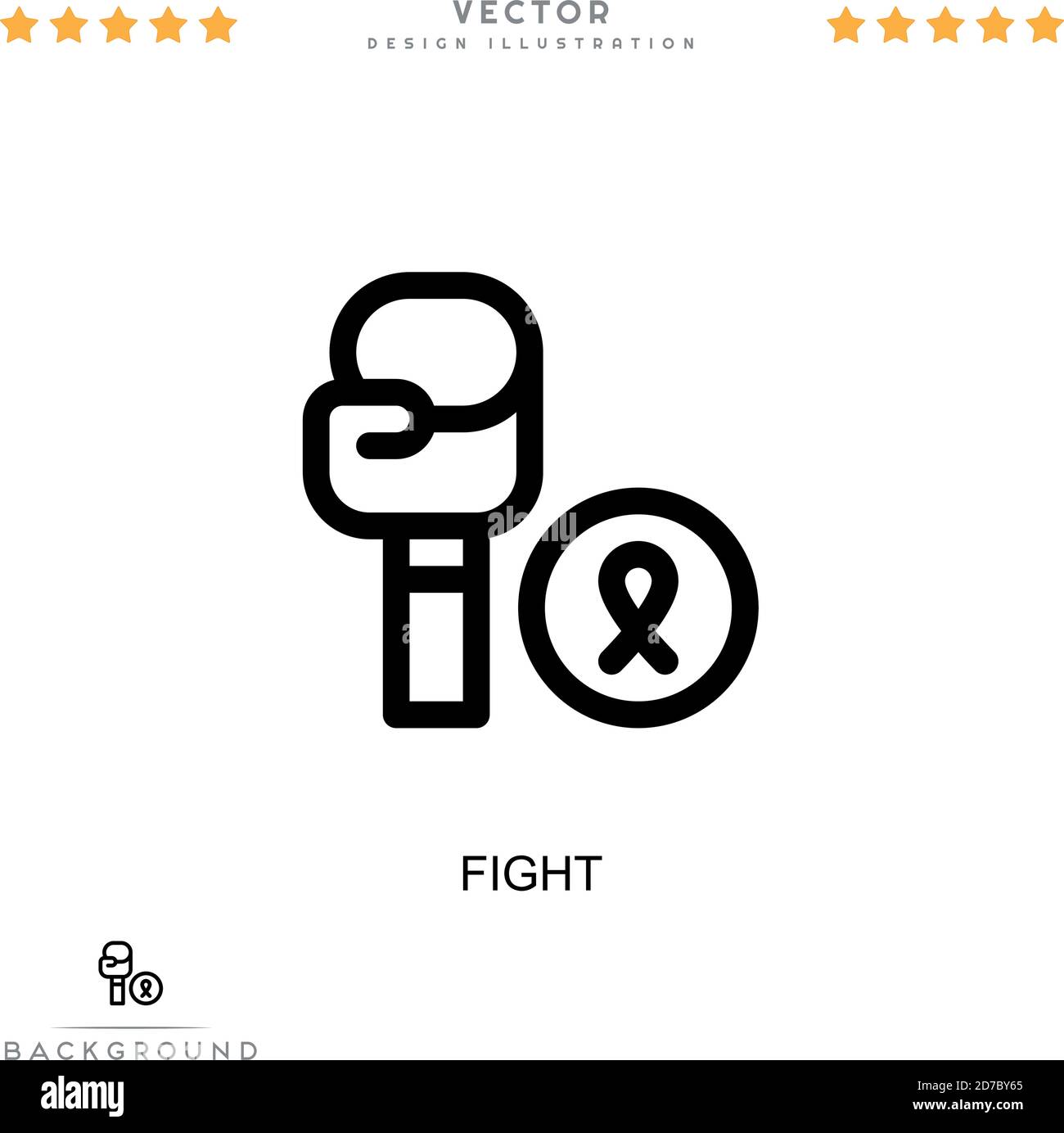 Fight icon. Simple element from digital disruption collection. Line ...