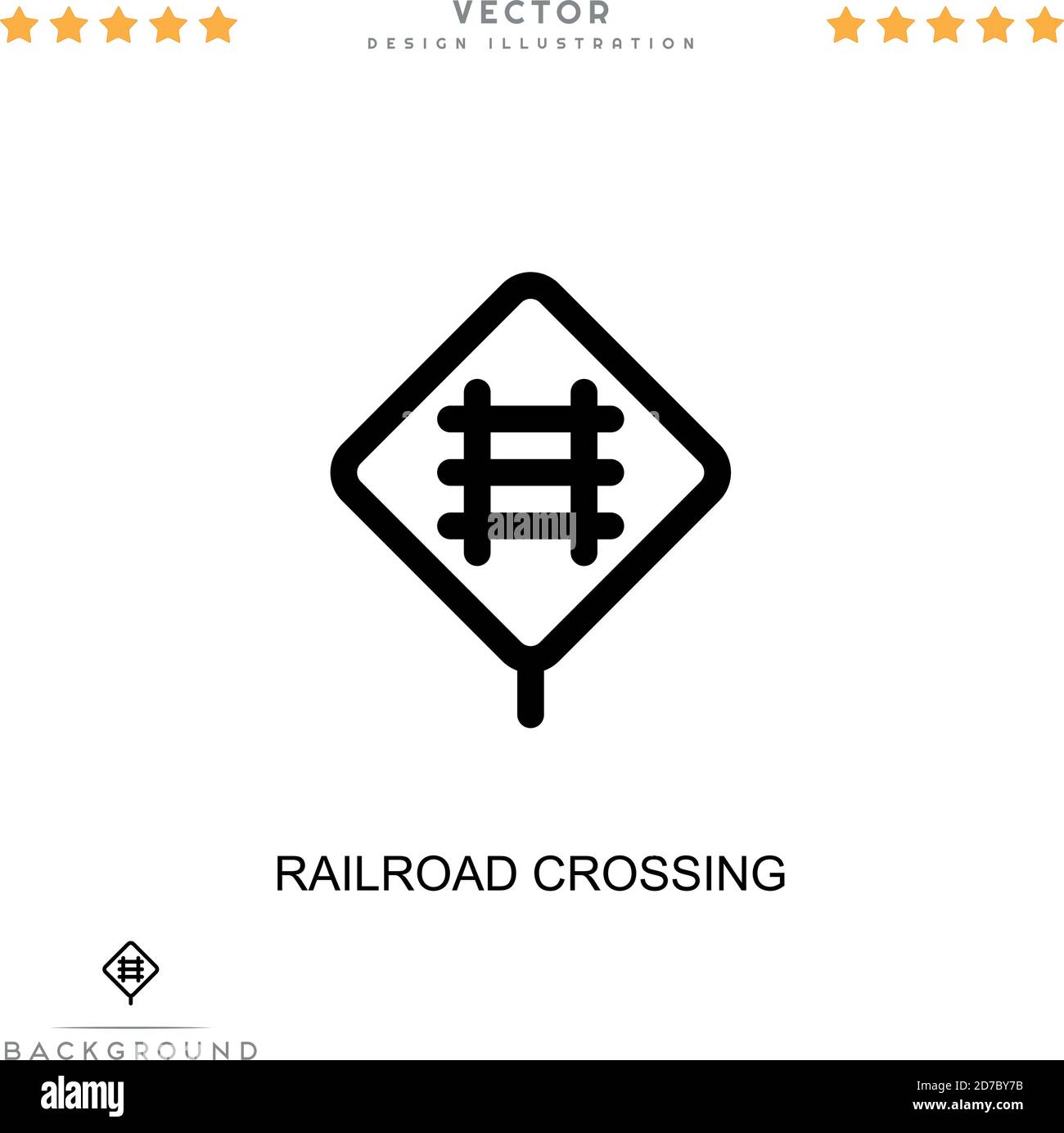 Railroad crossing icon. Simple element from digital disruption ...