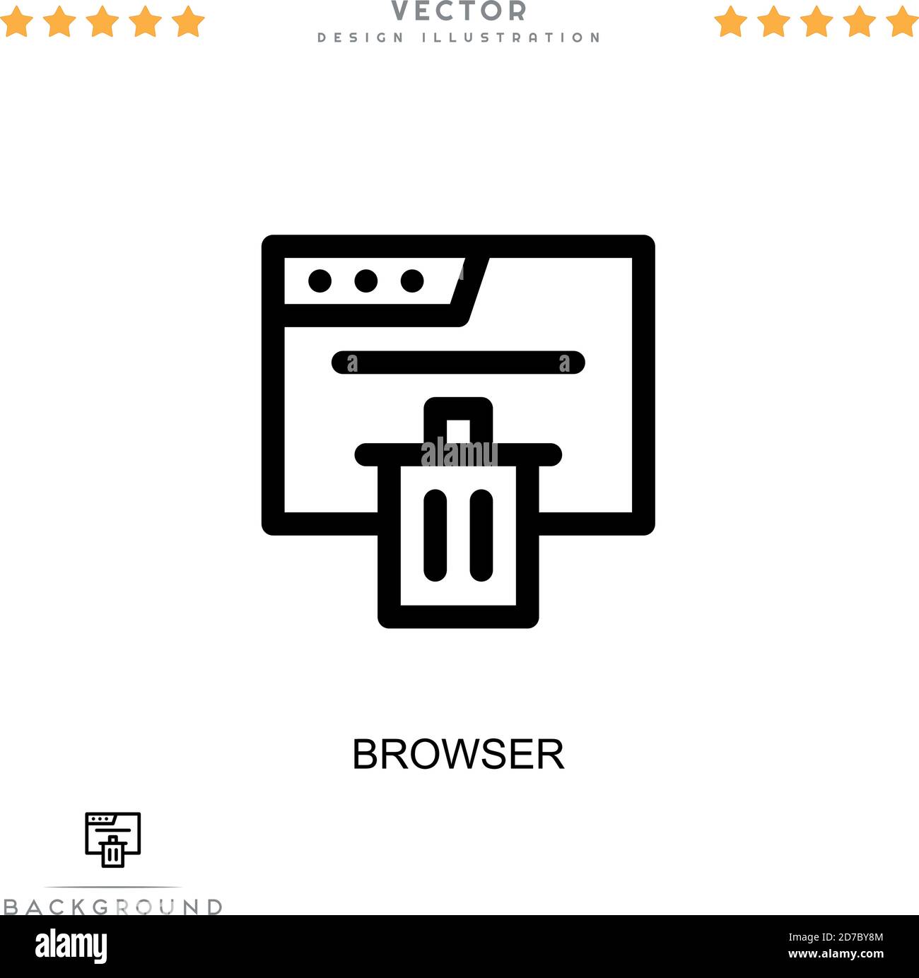 Browser icon. Simple element from digital disruption collection. Line ...