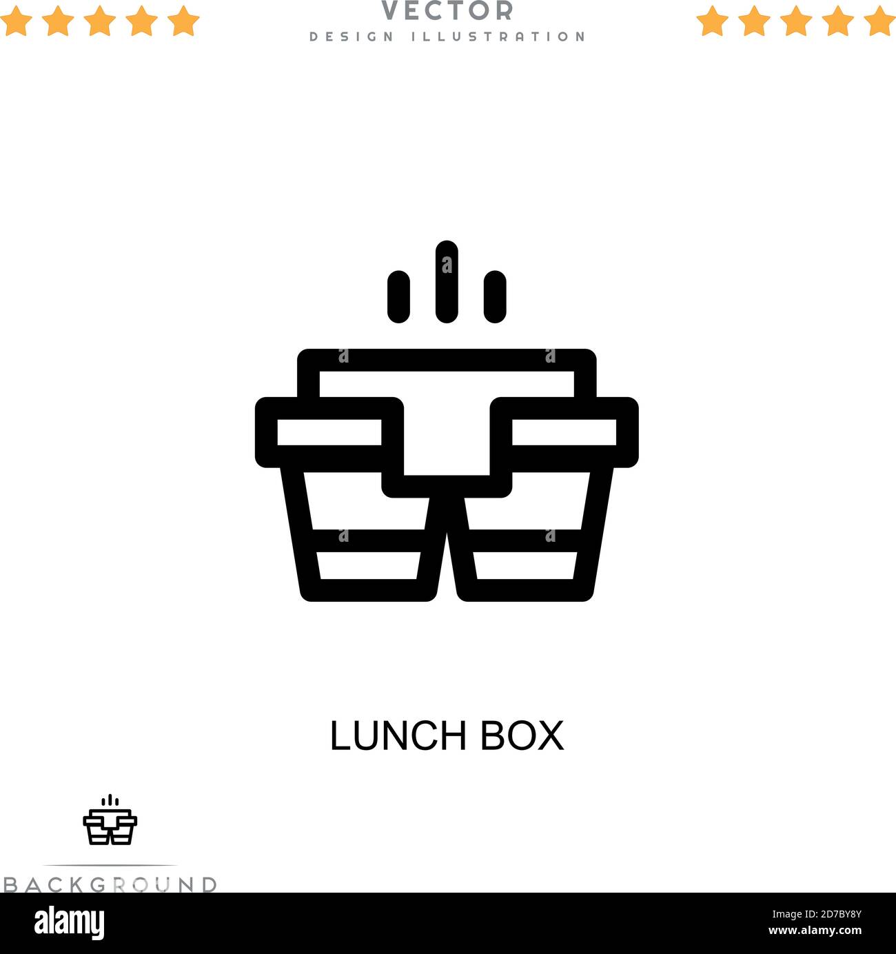 Lunch box icon. Simple element from digital disruption collection. Line ...