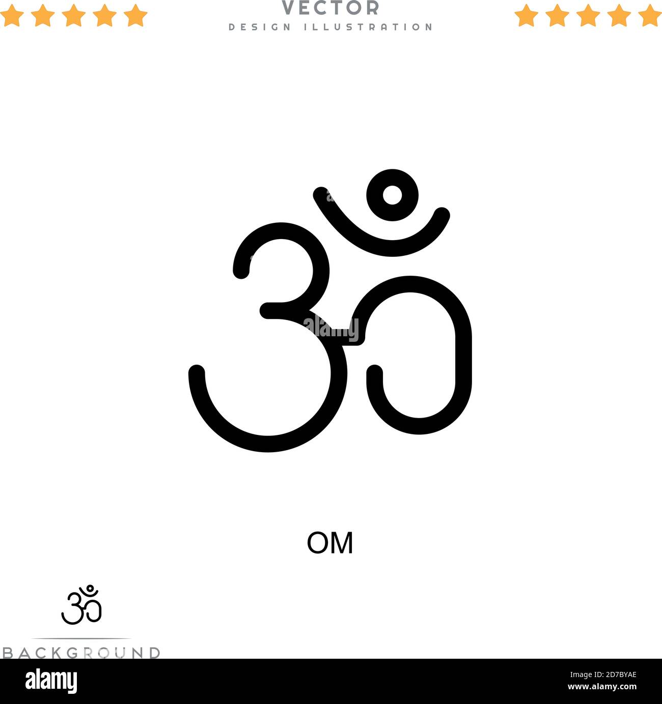Om icon. Simple element from digital disruption collection. Line Om ...