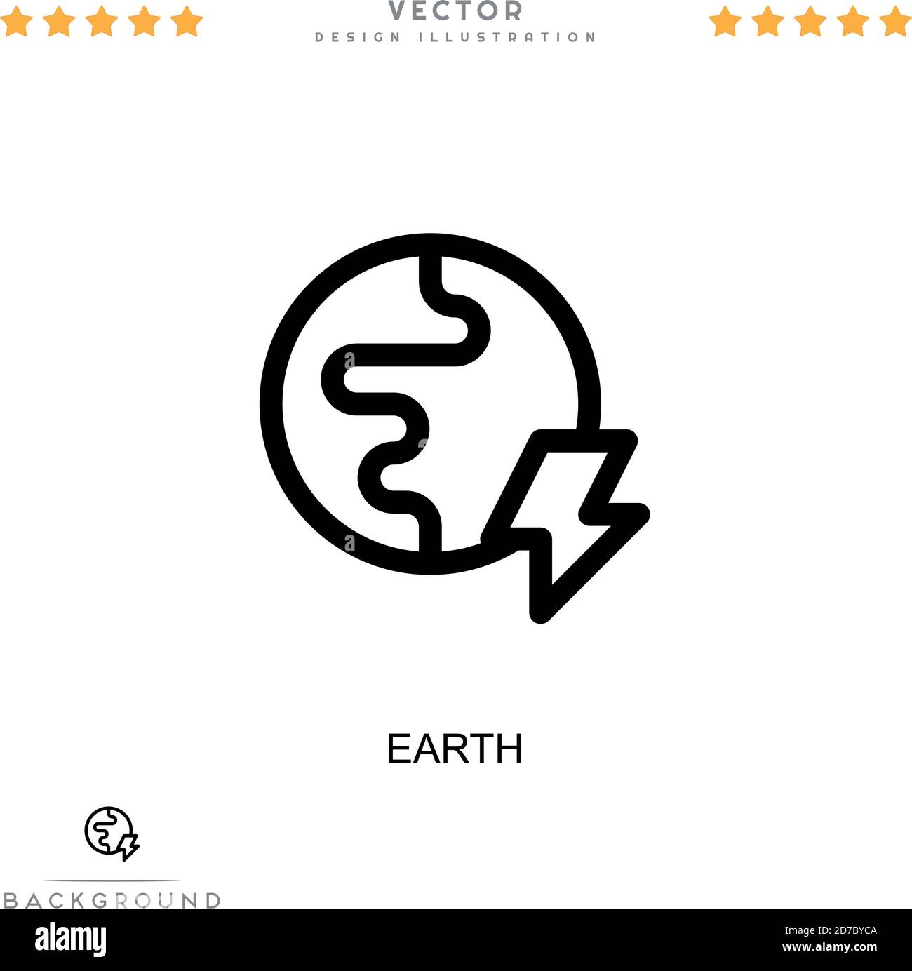 Earth icon. Simple element from digital disruption collection. Line ...