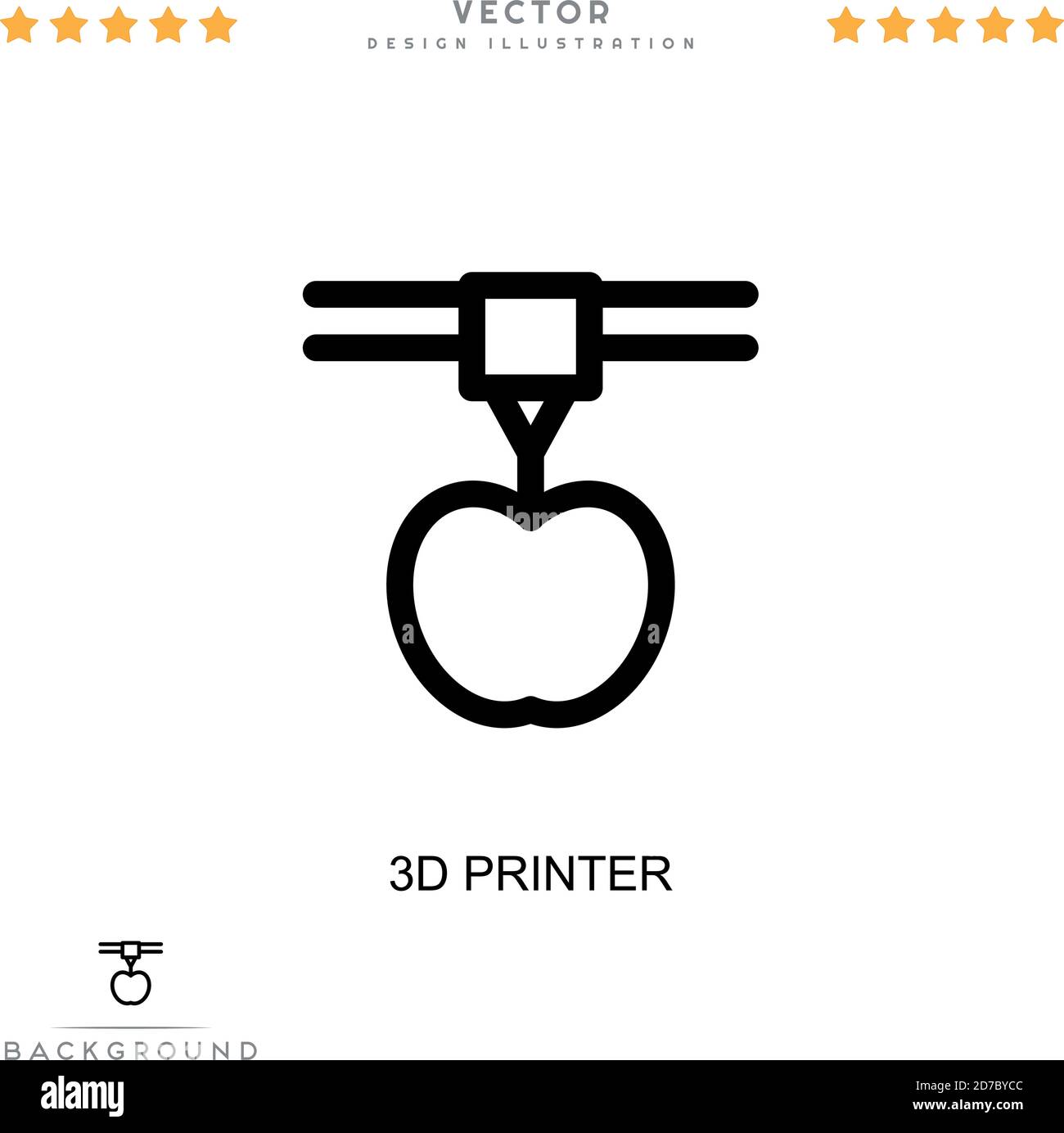 3d printer icon. Simple element from digital disruption collection ...