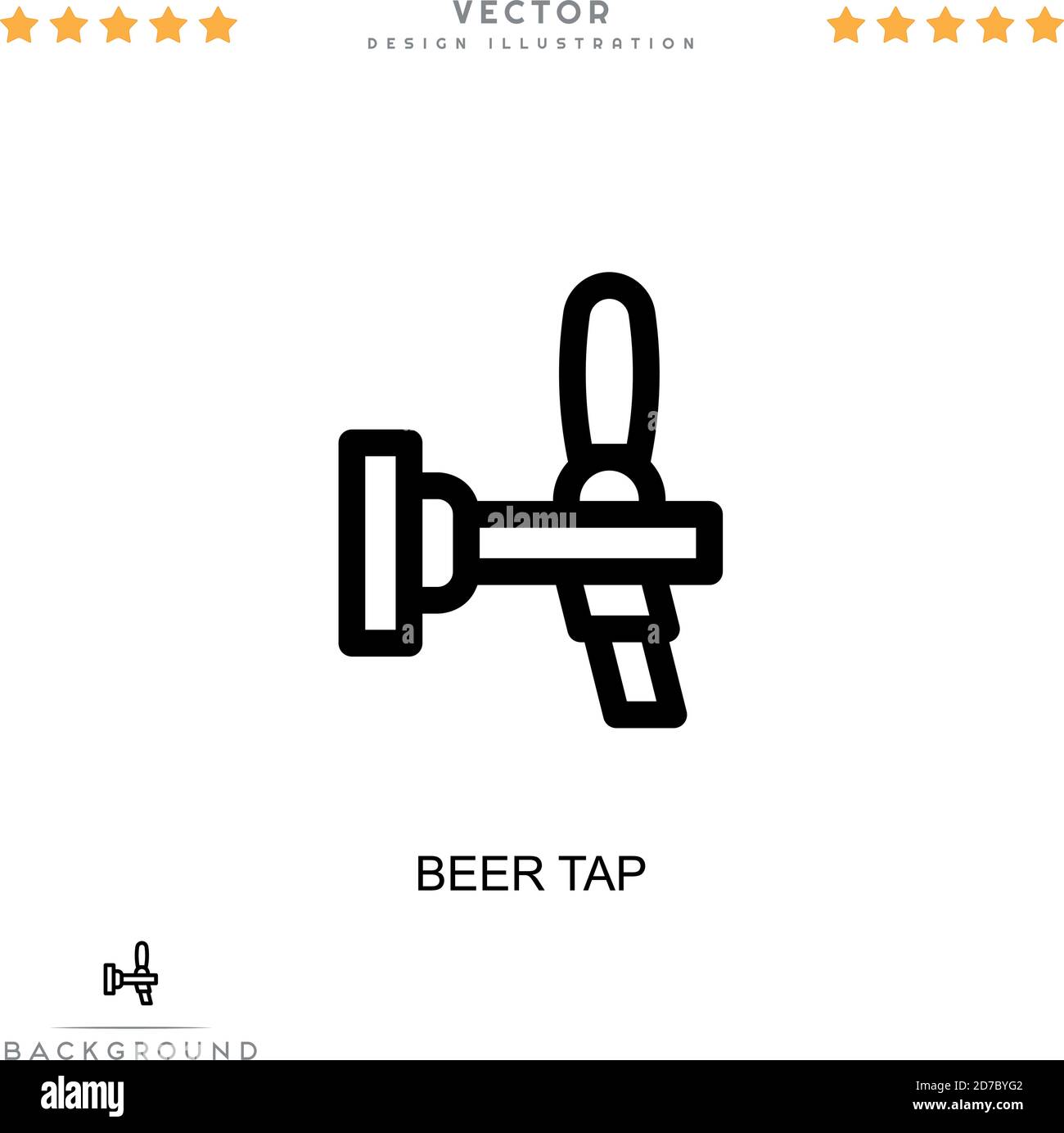 Beer tap icon. Simple element from digital disruption collection. Line ...