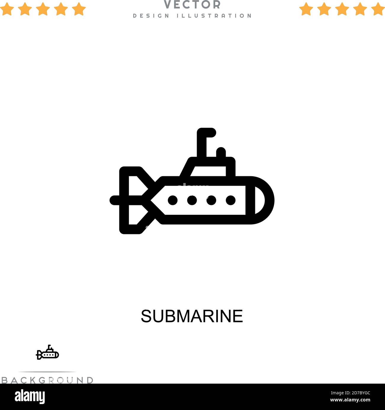 Submarine icon. Simple element from digital disruption collection. Line ...