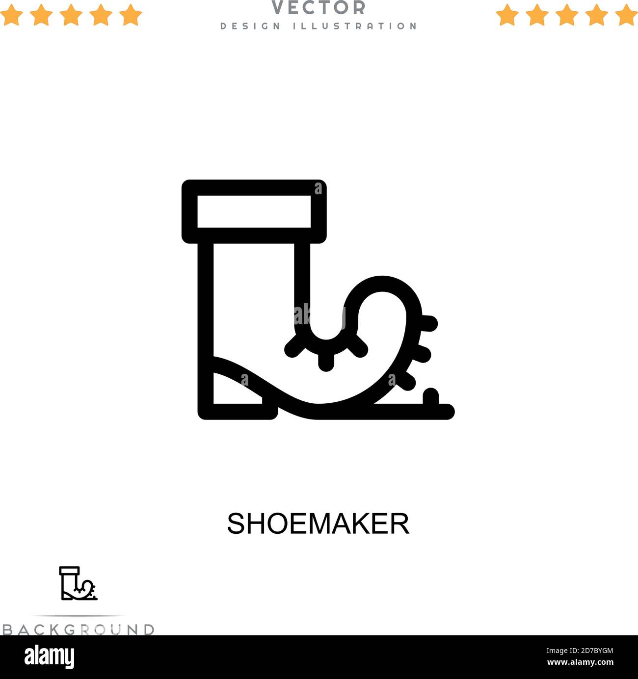 Man sewing machine cobbler Stock Vector Images - Alamy