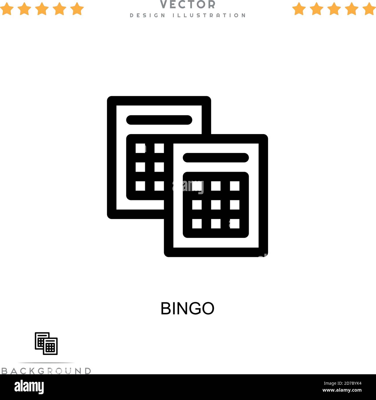 Bingo icon. Simple element from digital disruption collection. Line ...