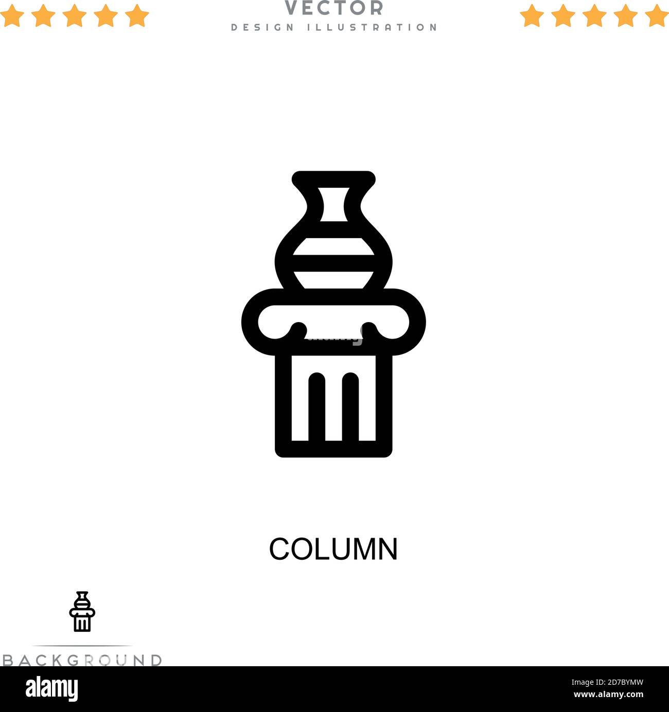Column icon. Simple element from digital disruption collection. Line ...