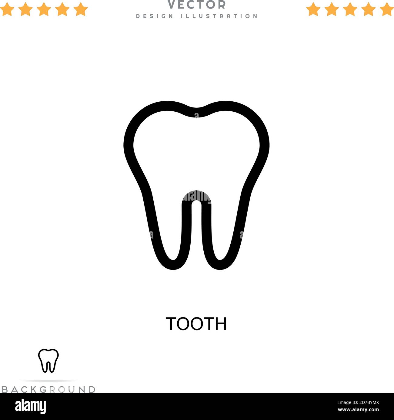 Tooth icon. Simple element from digital disruption collection. Line ...