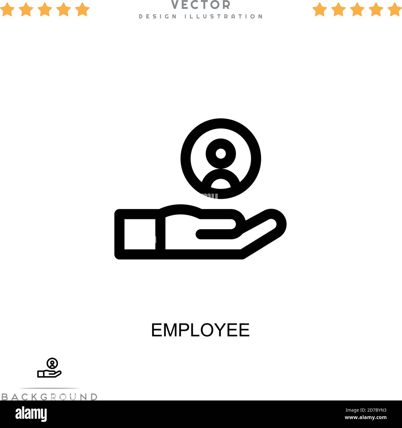 Employee icon. Simple element from digital disruption collection. Line ...