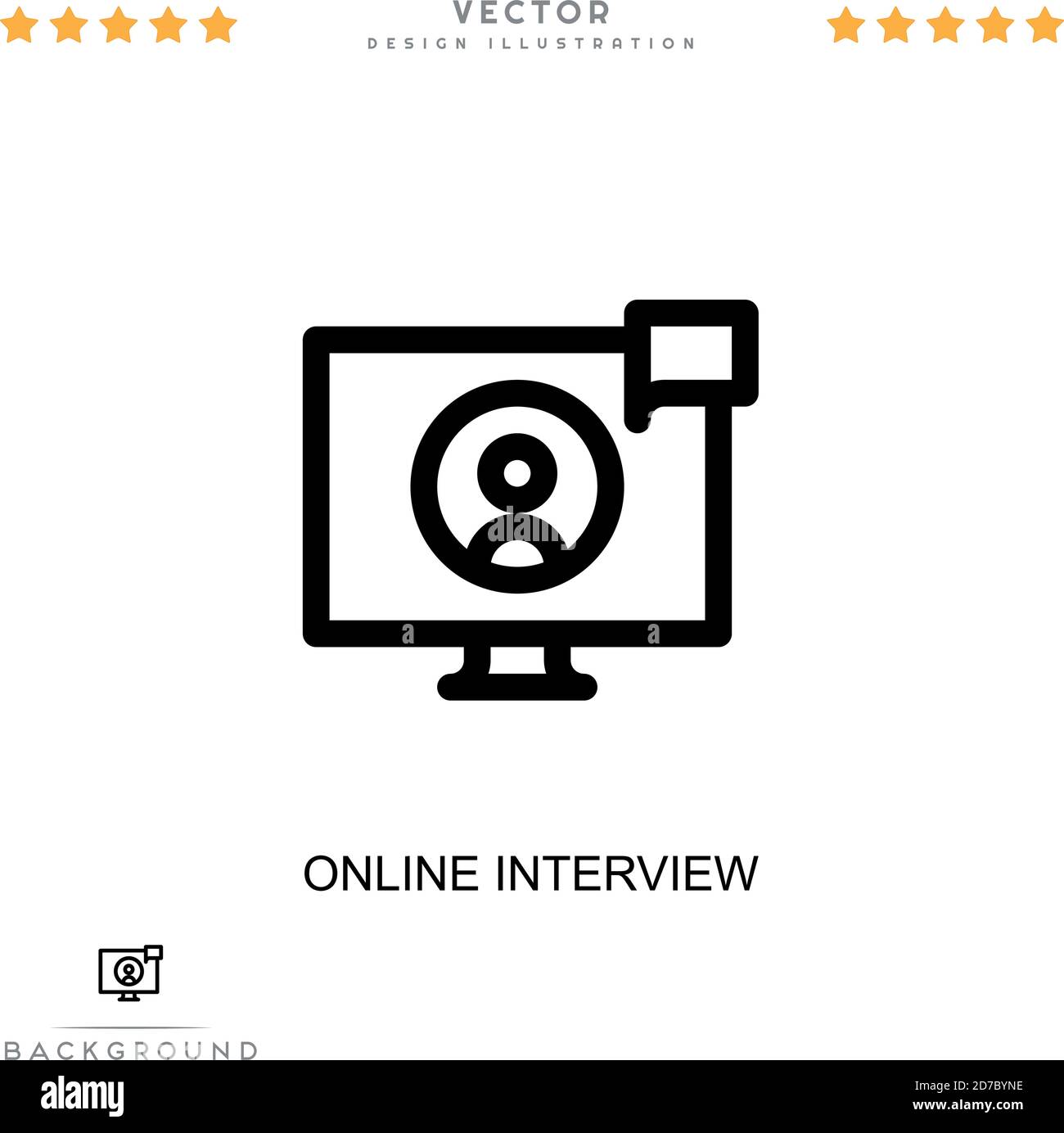 Online interview icon. Simple element from digital disruption ...