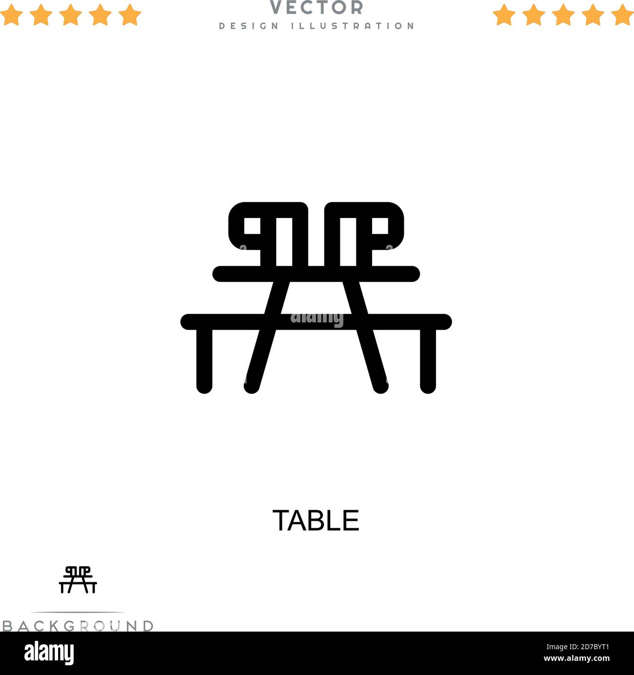 Table icon. Simple element from digital disruption collection. Line ...