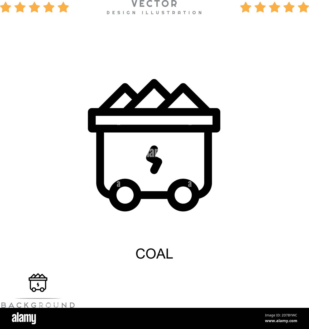 Coal icon. Simple element from digital disruption collection. Line Coal ...
