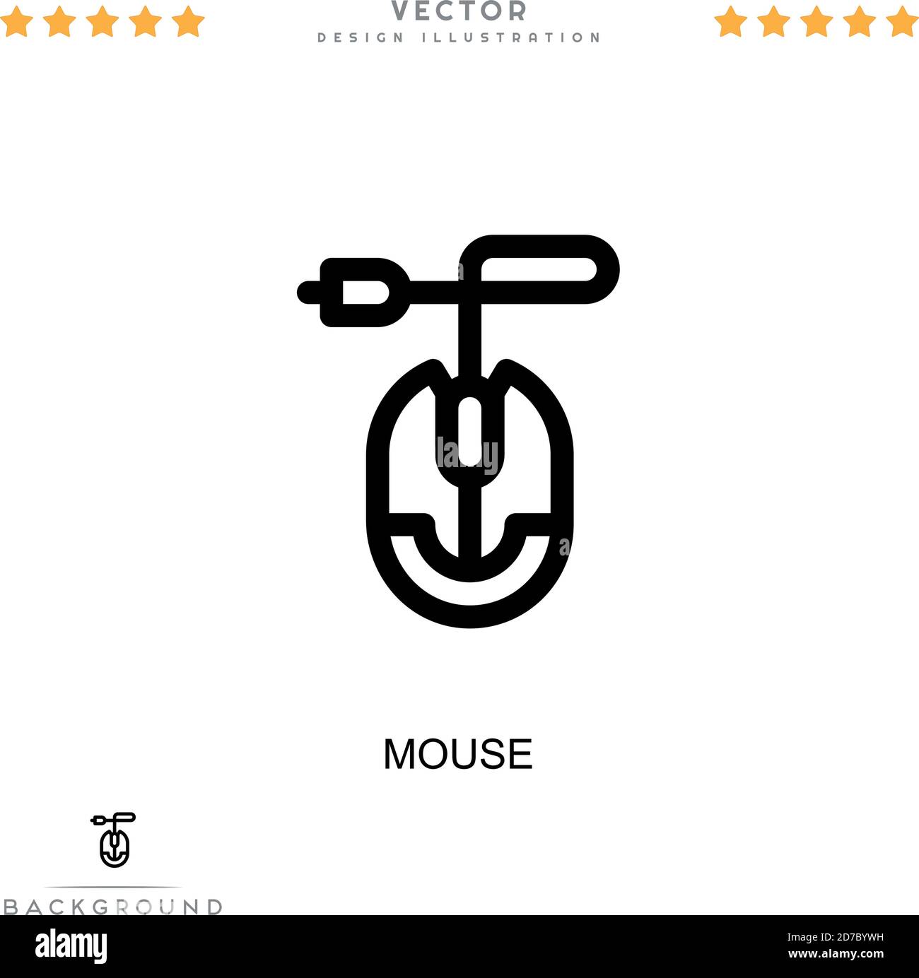 Mouse icon. Simple element from digital disruption collection. Line ...