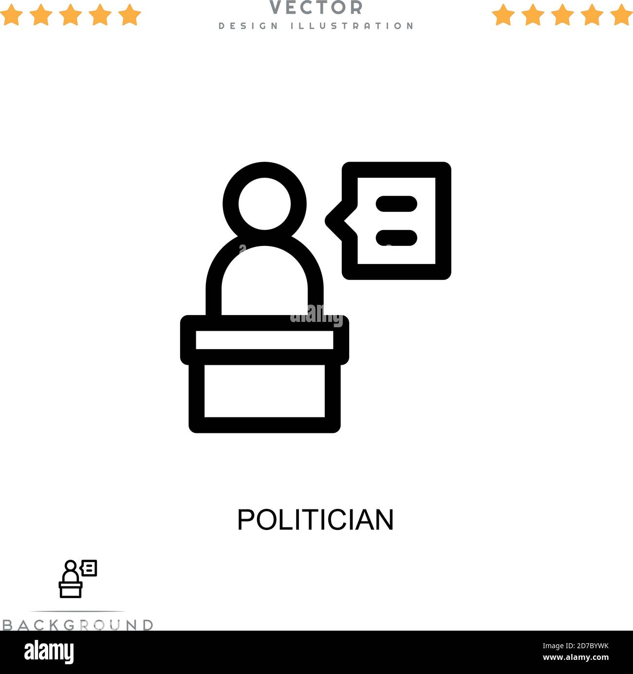Politician icon. Simple element from digital disruption collection ...