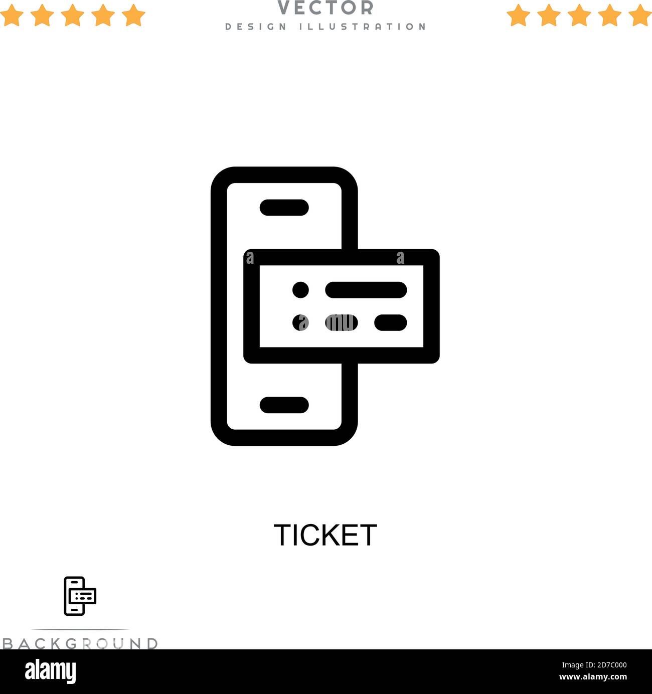 Ticket icon. Simple element from digital disruption collection. Line ...