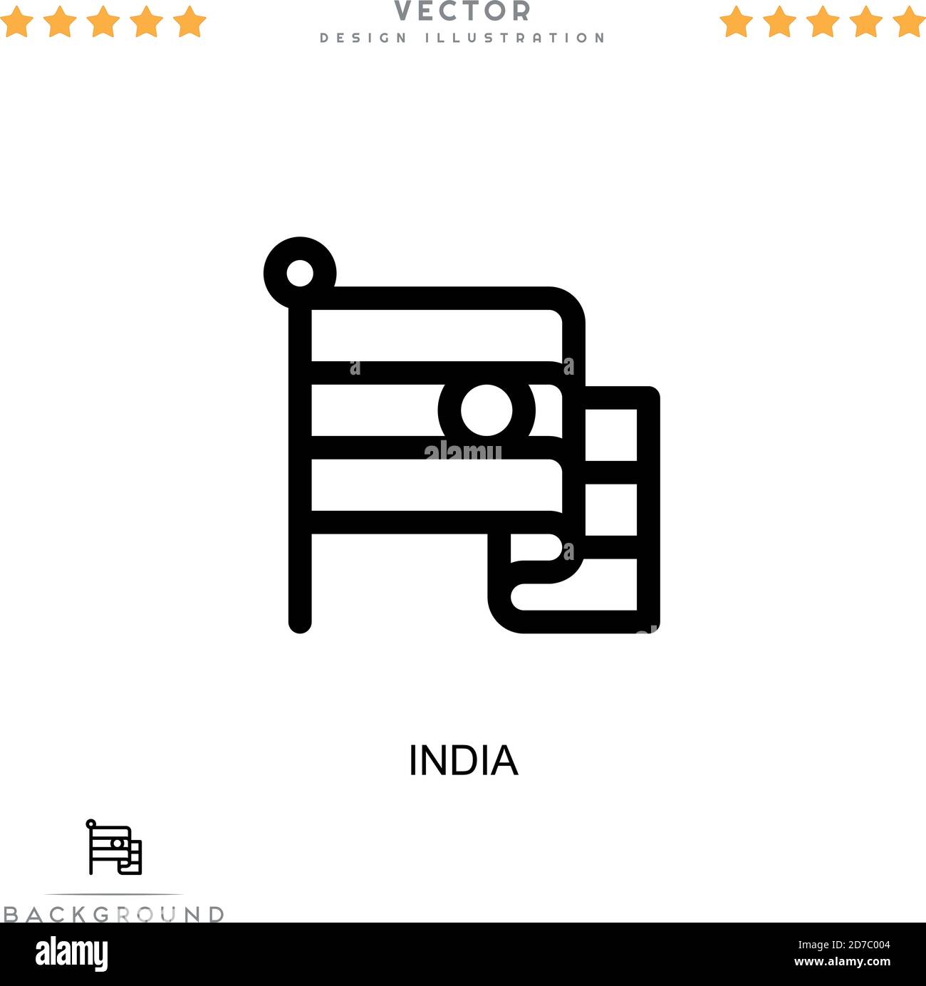 India icon. Simple element from digital disruption collection. Line ...