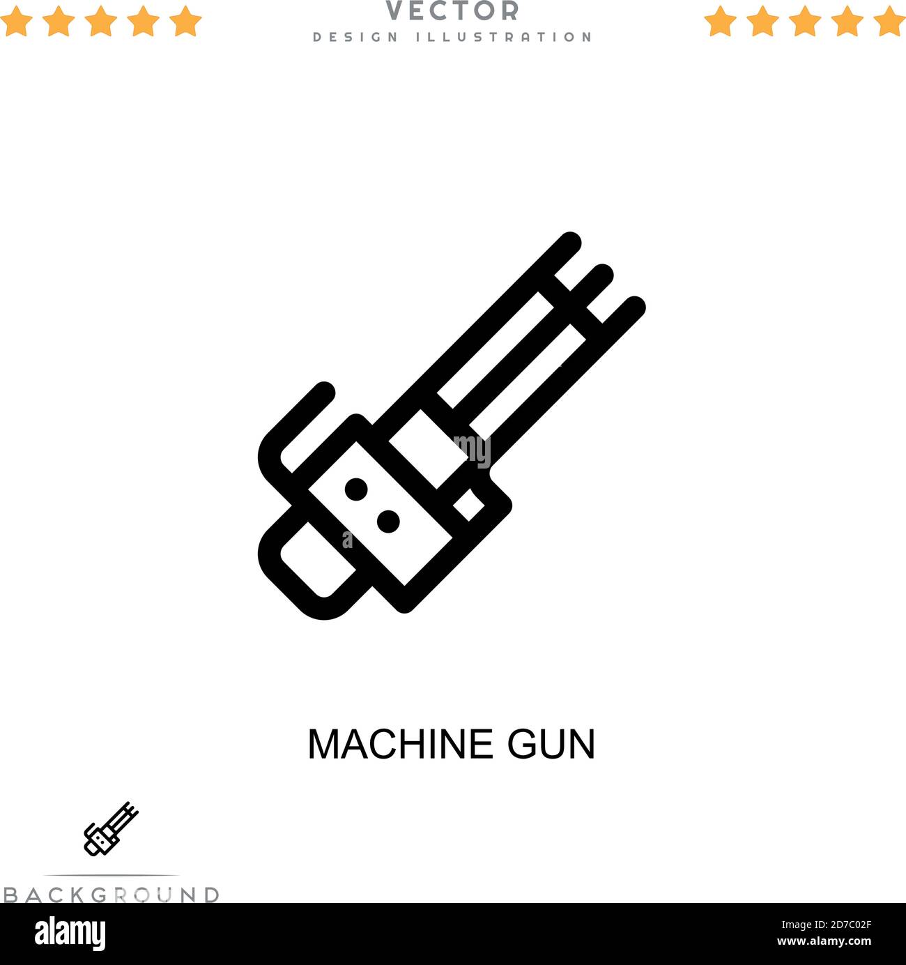 Machine gun icon. Simple element from digital disruption collection ...