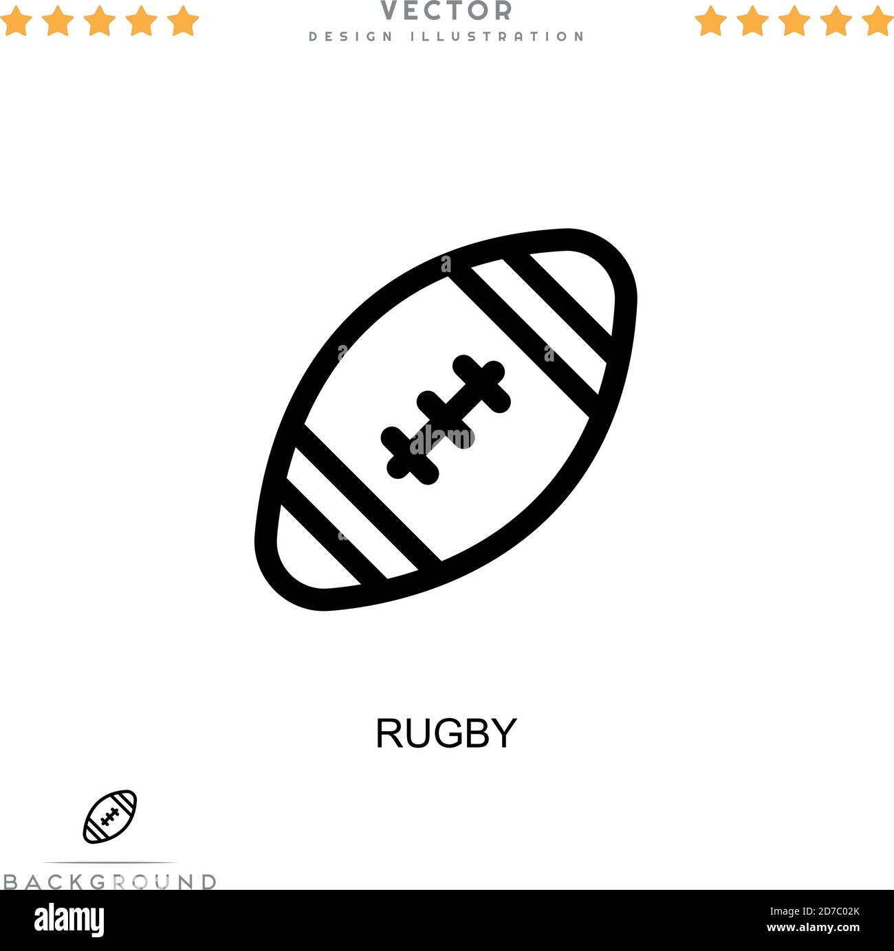 Rugby icon. Simple element from digital disruption collection. Line ...