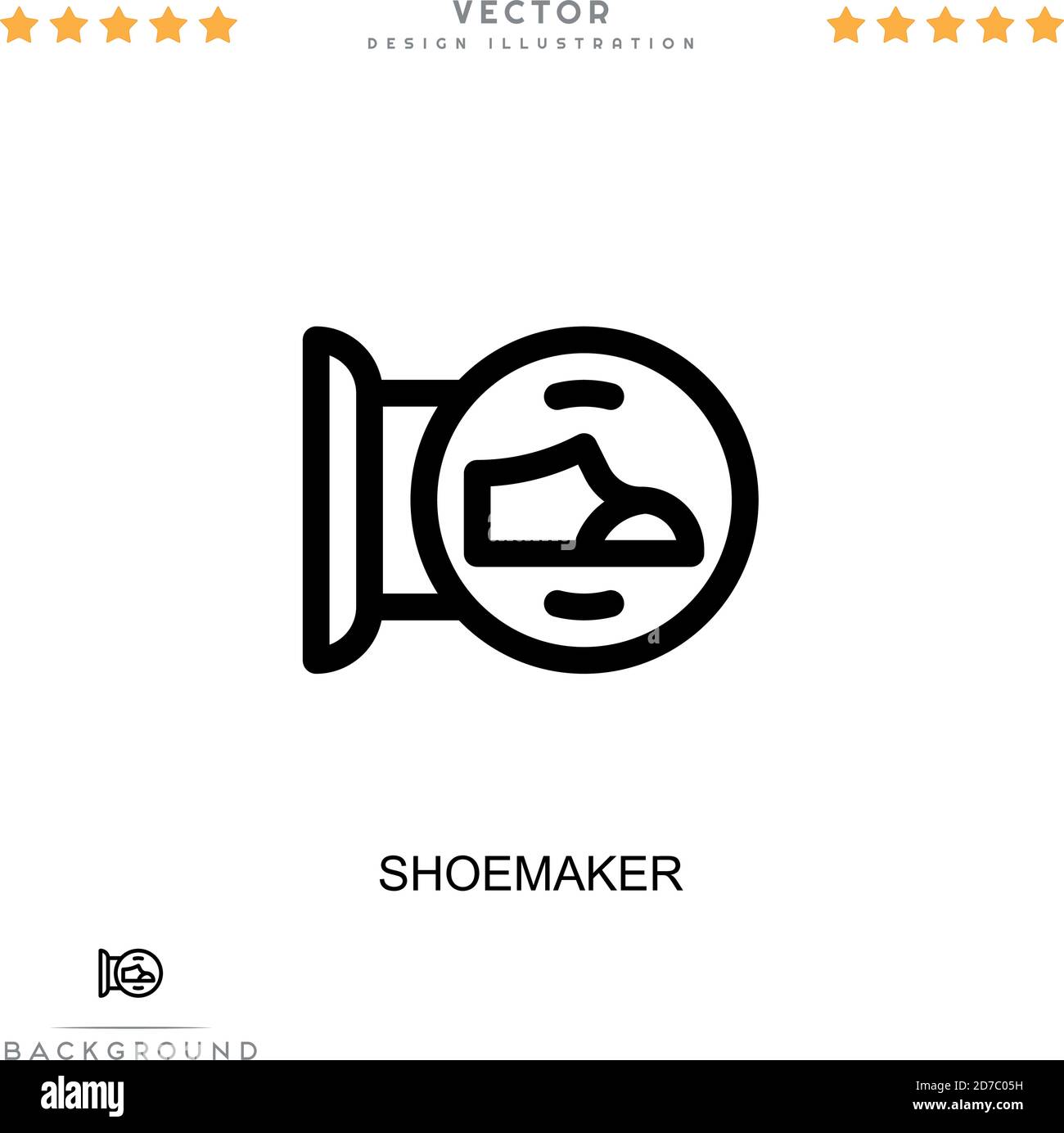 Shoemaker icon. Simple element from digital disruption collection. Line ...