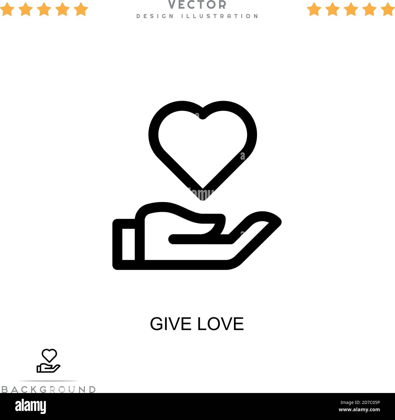 Give love icon. Simple element from digital disruption collection. Line ...