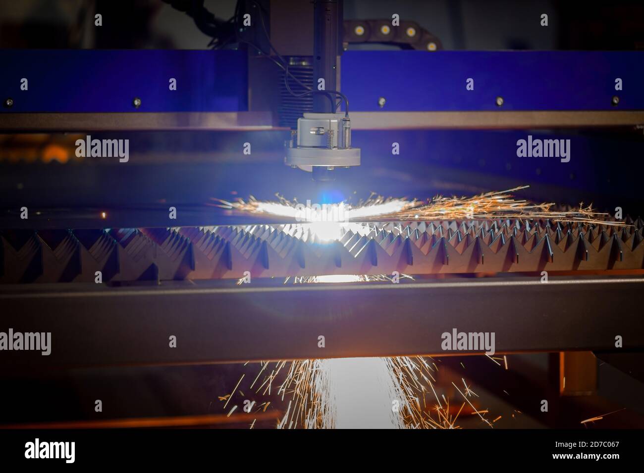 cnc plasma cutting machine cuts metal Stock Photo - Alamy