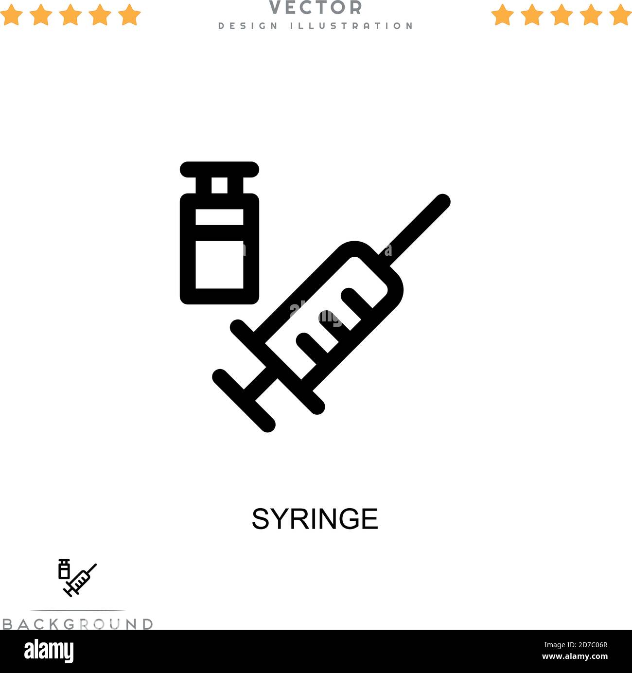 Syringe icon. Simple element from digital disruption collection. Line ...