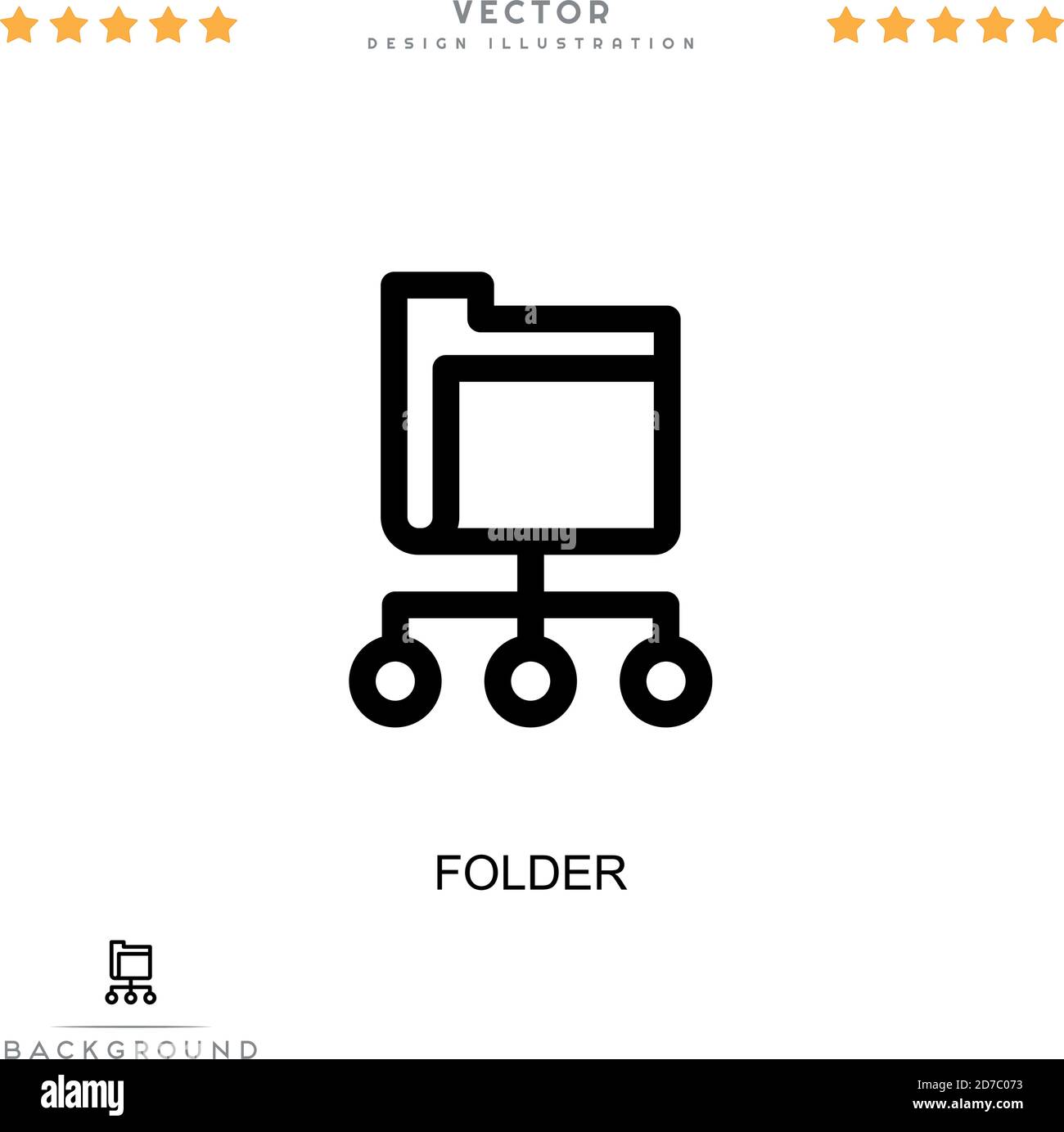 Folder icon. Simple element from digital disruption collection. Line ...