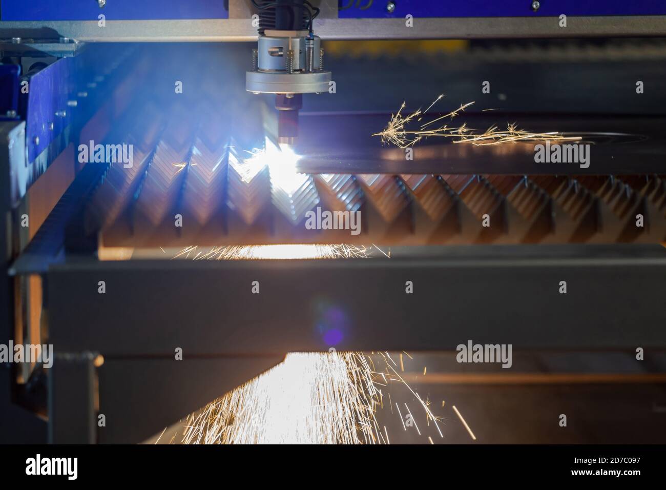 cnc plasma cutting machine cuts metal Stock Photo - Alamy