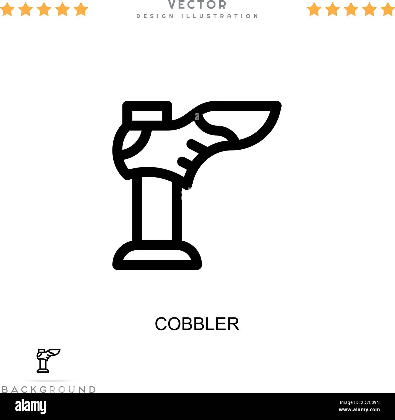 Cobbler icon. Simple element from digital disruption collection. Line ...