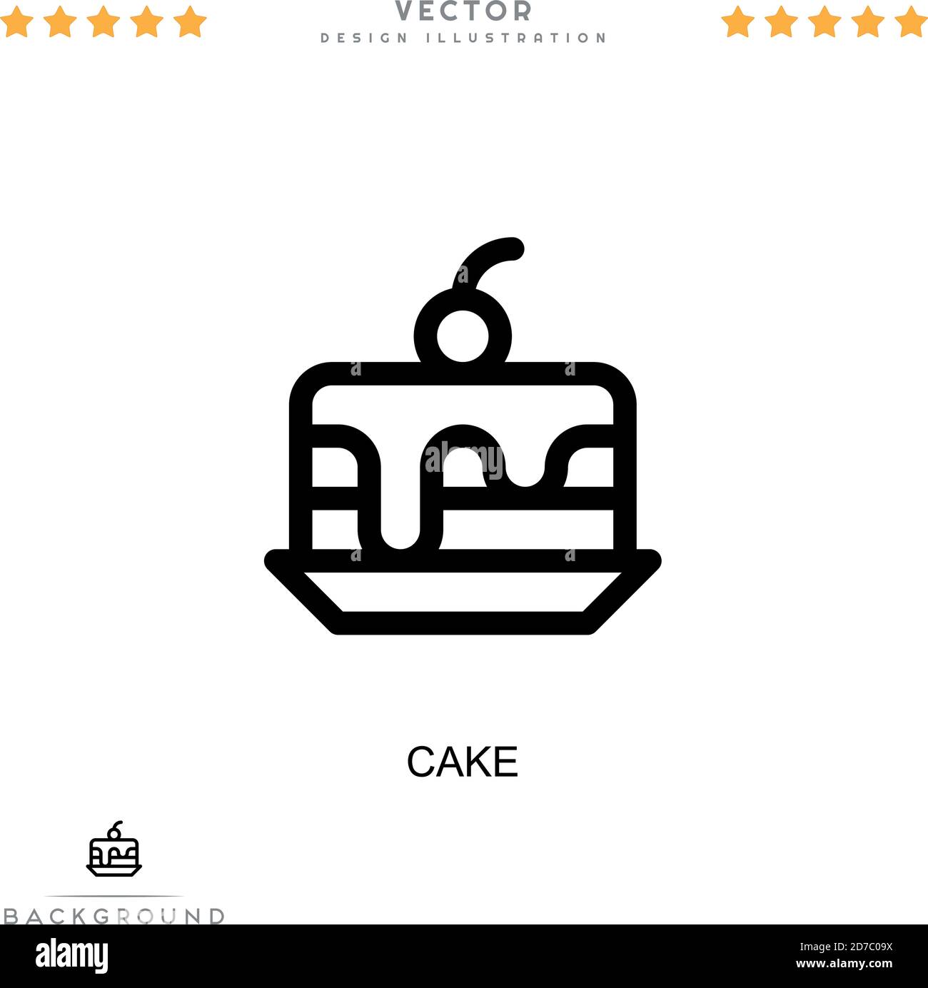Cake icon. Simple element from digital disruption collection. Line Cake ...