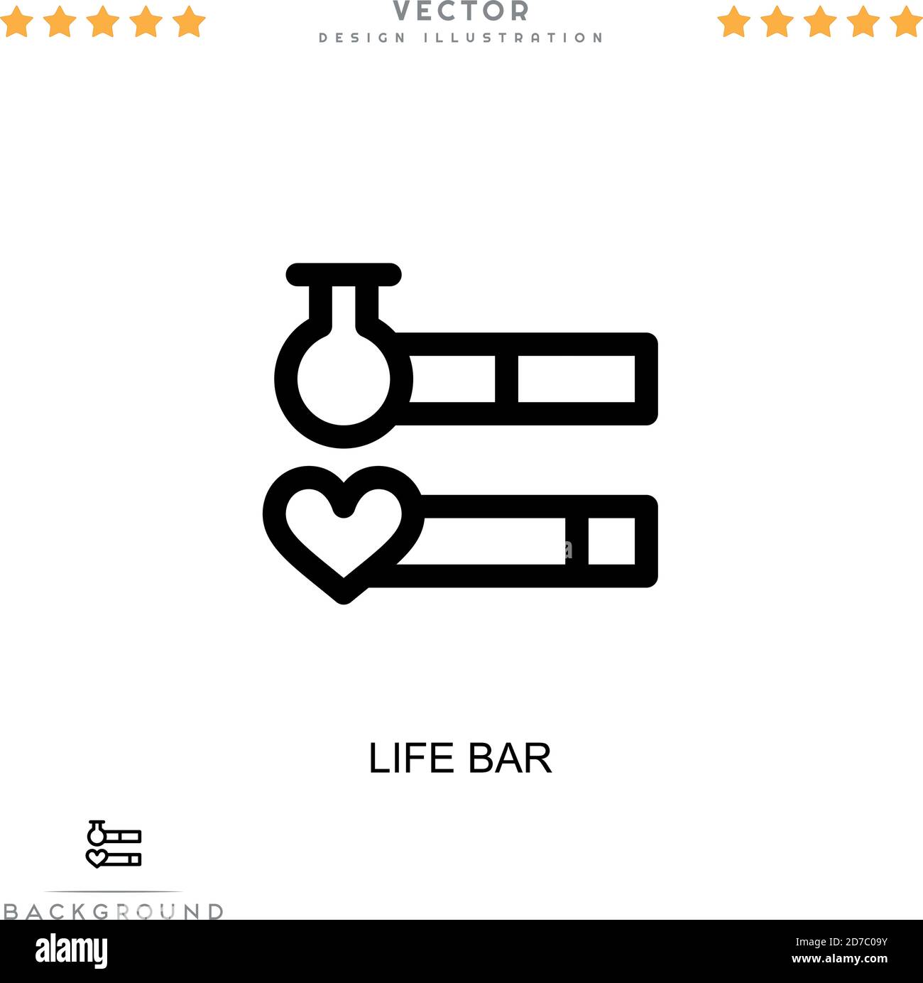 Life bar icon. Simple element from digital disruption collection. Line ...