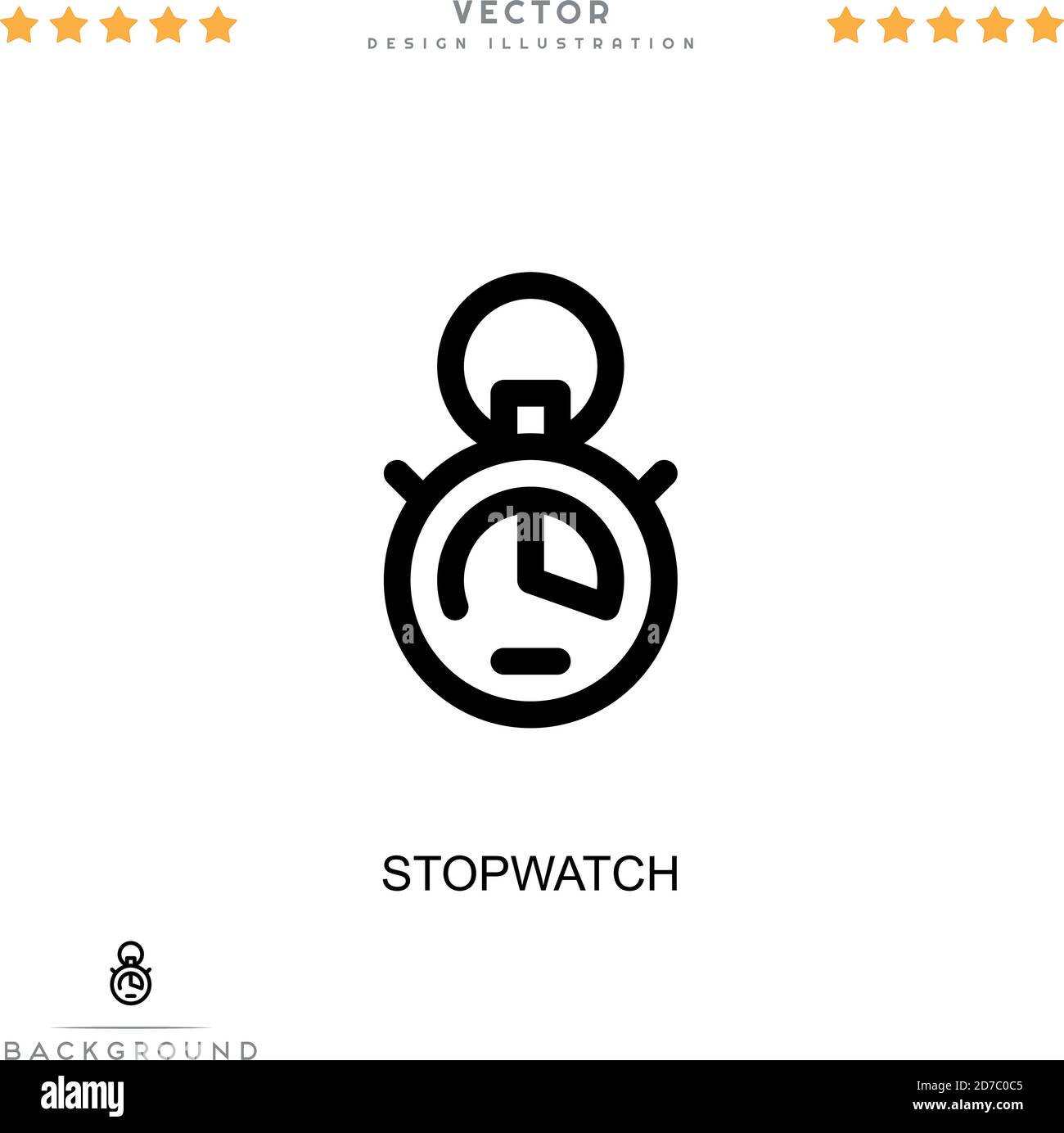 Stopwatch icon. Simple element from digital disruption collection. Line ...