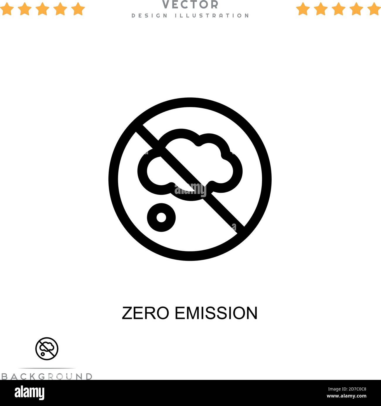Zero emission icon. Simple element from digital disruption collection ...